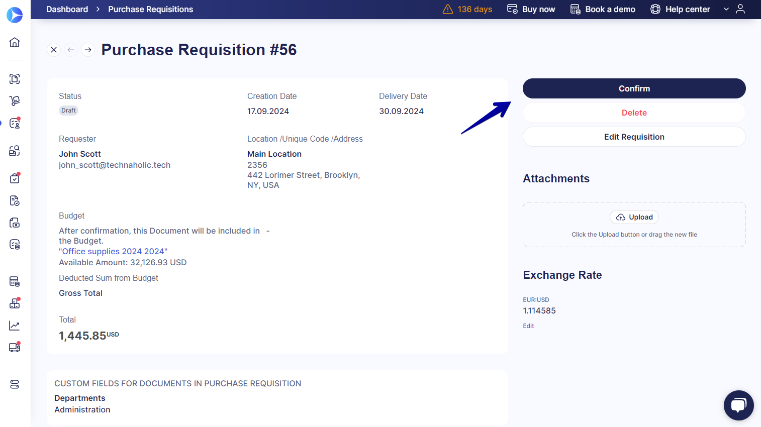 How to Create a Purchase Requisition